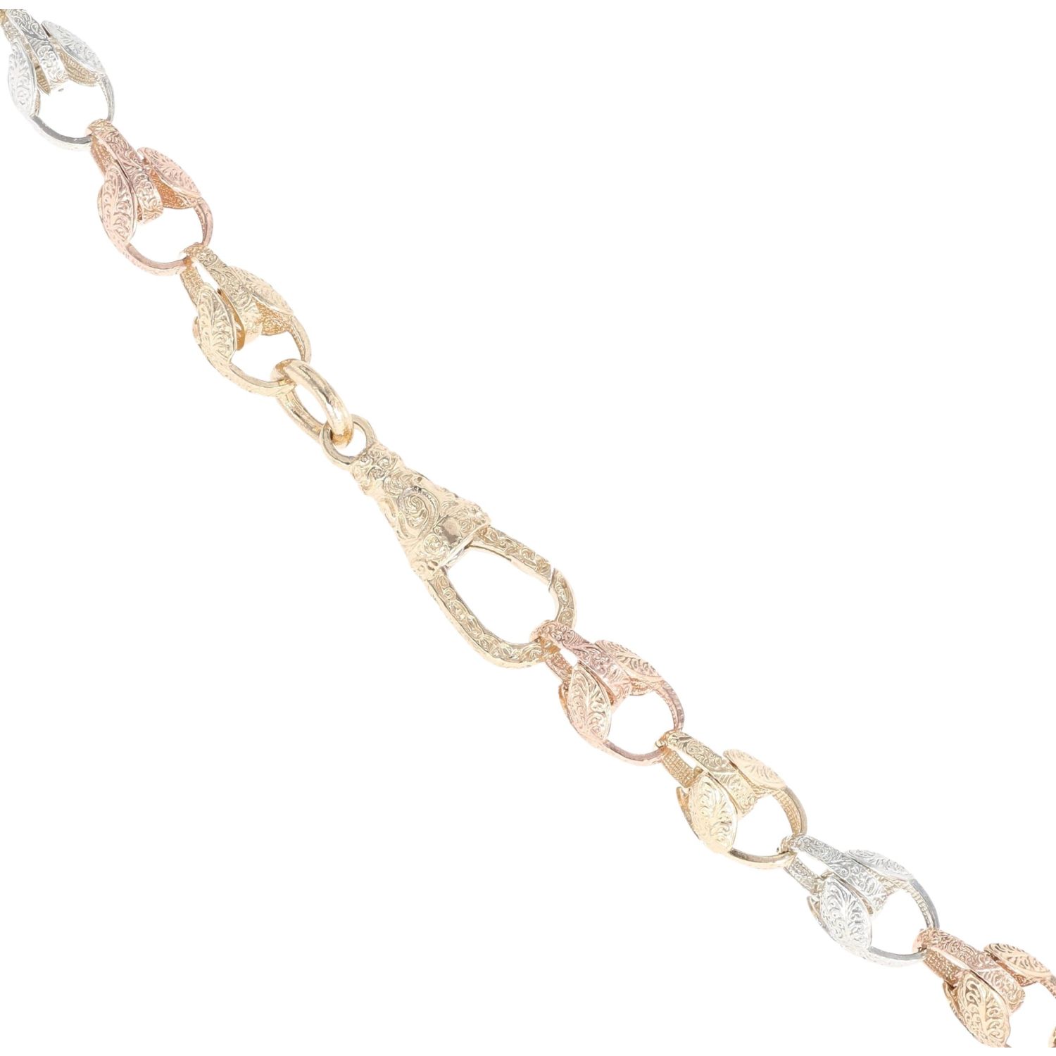 9ct Yellow White And Rose Gold Tulip Chain 30" RAMS692334652001 ...
