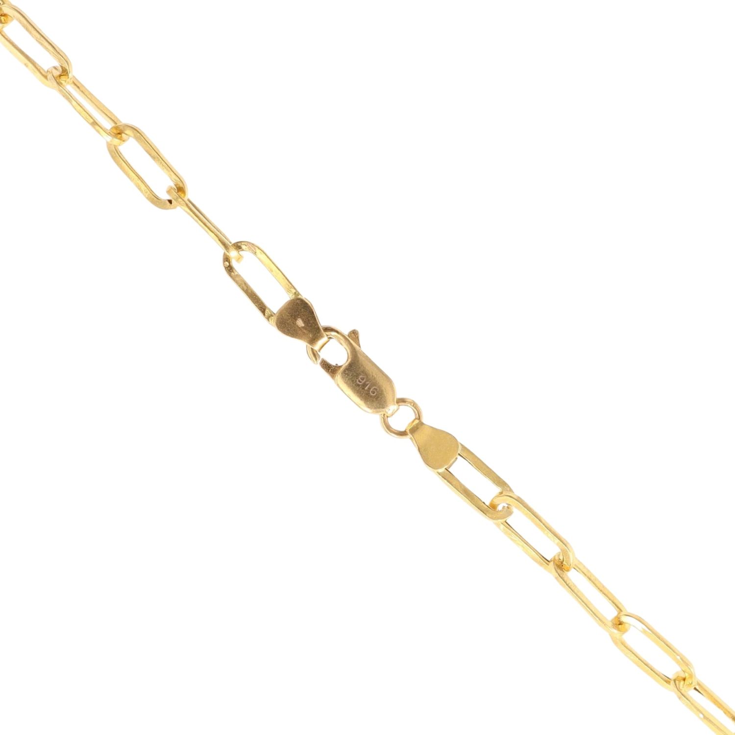 22ct Yellow Gold Paper Link Chain 16" RAMS2450000294 | Ramsdens Jewellery