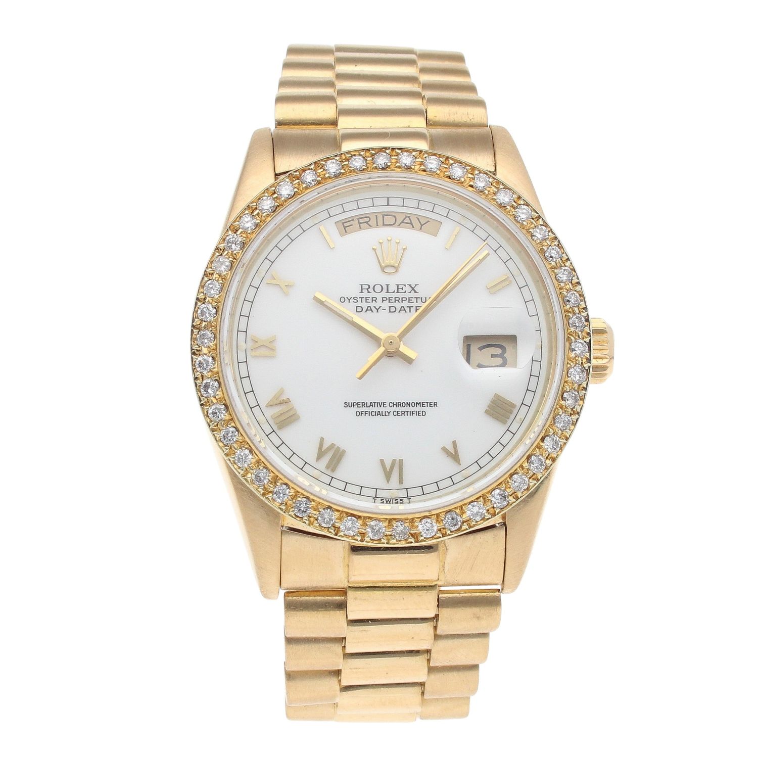 Rolex Custom Day-Date Pre Owned Watch Ref 18048 | Ramsdens Jewellery