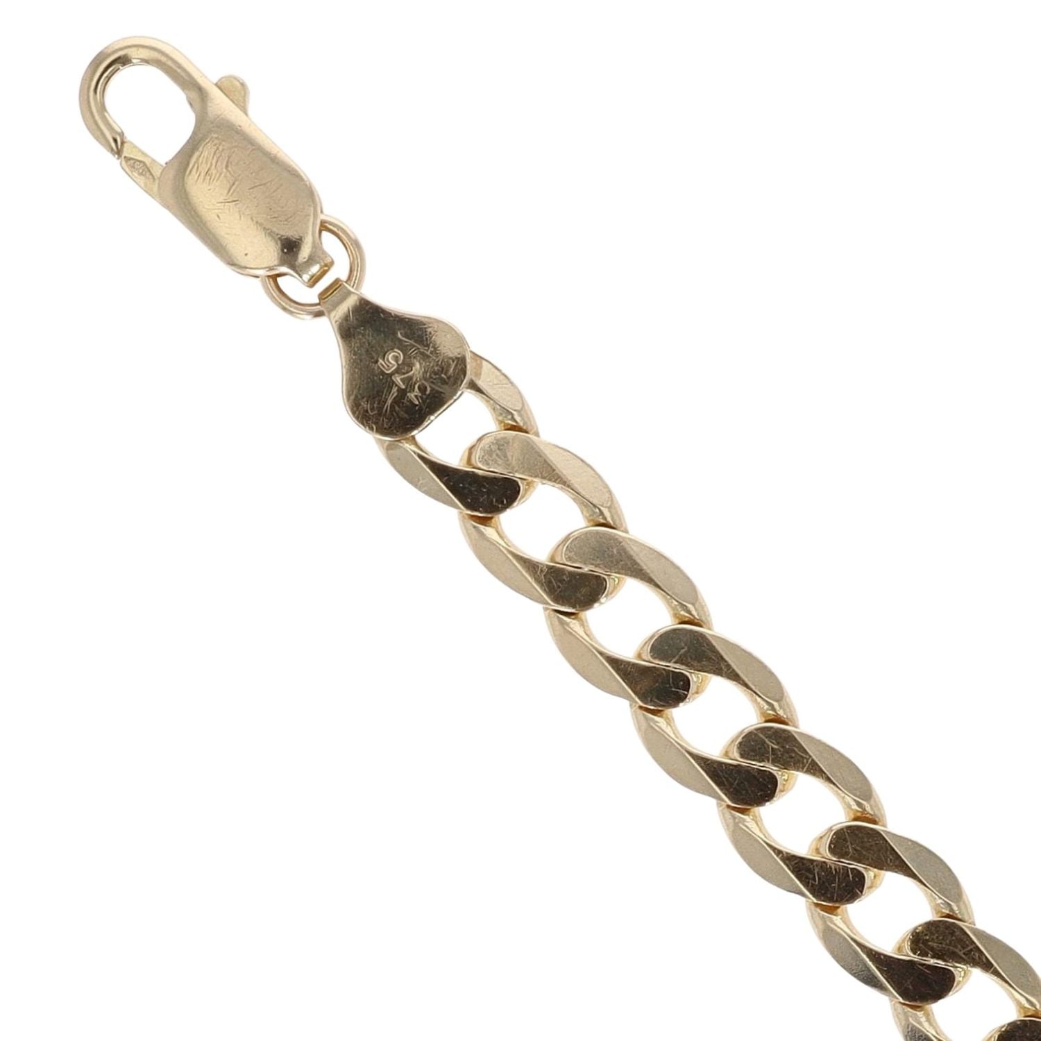 9ct Yellow Gold Curb Bracelet 9" RAMS999378423009 | Ramsdens Jewellery