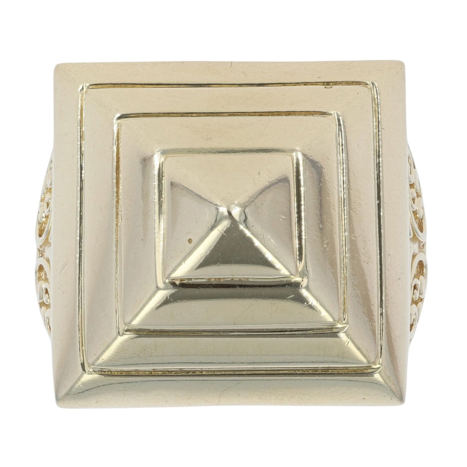 9ct Yellow Gold Pyramid Ring RAMS991361387001 | Ramsdens Jewellery