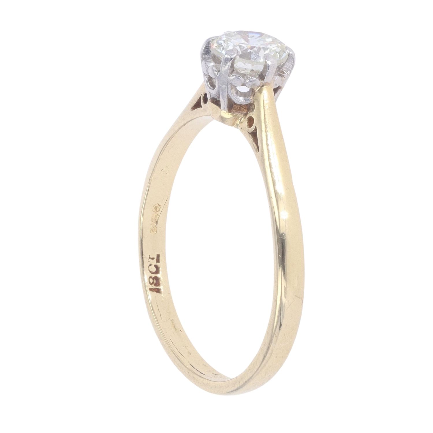 18ct Yellow Gold 0.75ct Diamond Solitaire Ring RAMS673259785004 | Ramsdens Jewellery