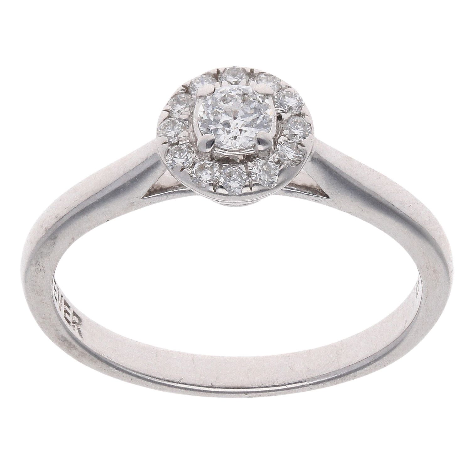 18ct White Gold 0.25ct Brilliant Cut Diamond Cluster Ring RAMS671361352014 | Ramsdens Jewellery