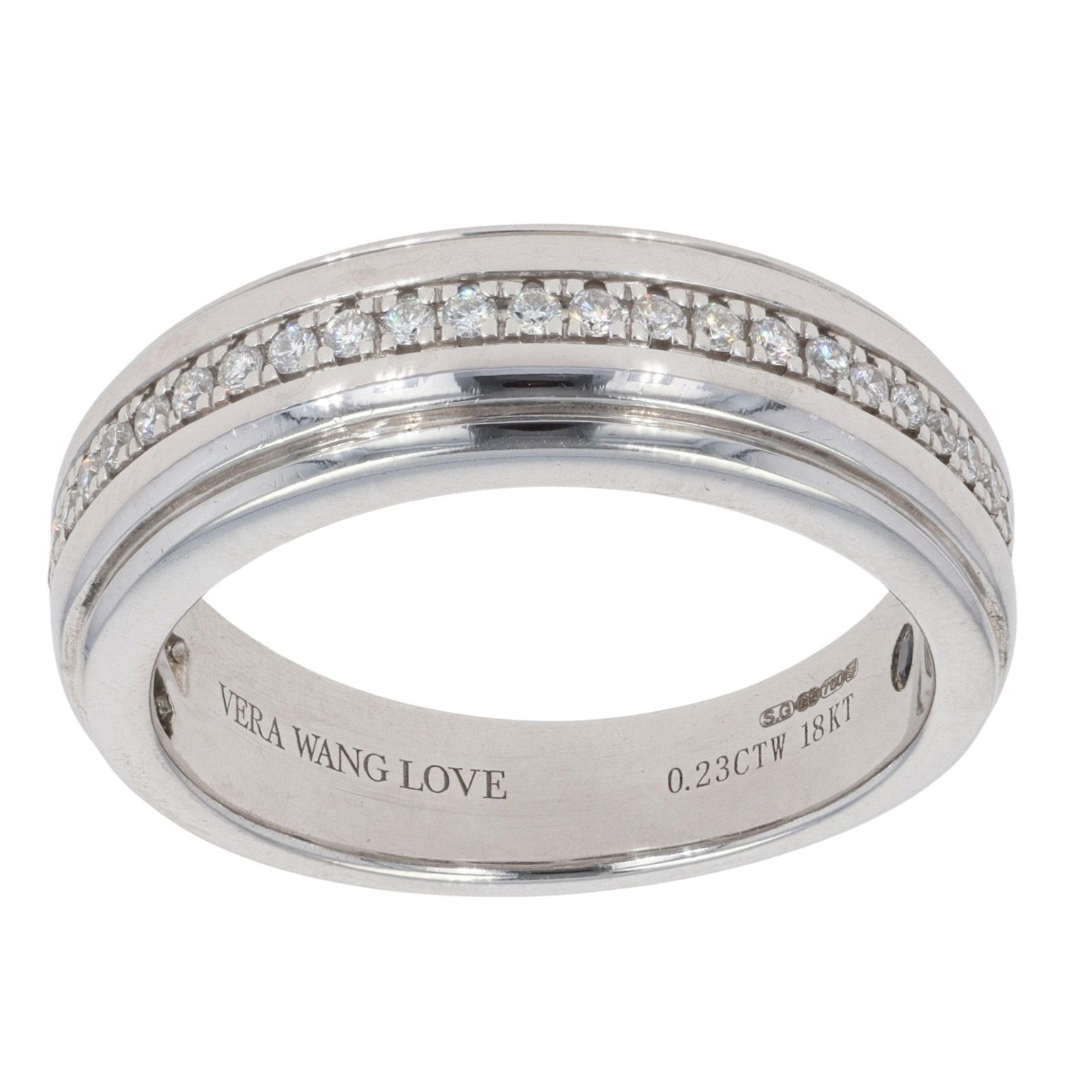 18ct White Gold 0.23ct Brilliant Cut Diamond Fancy Vera Wang Ring ...