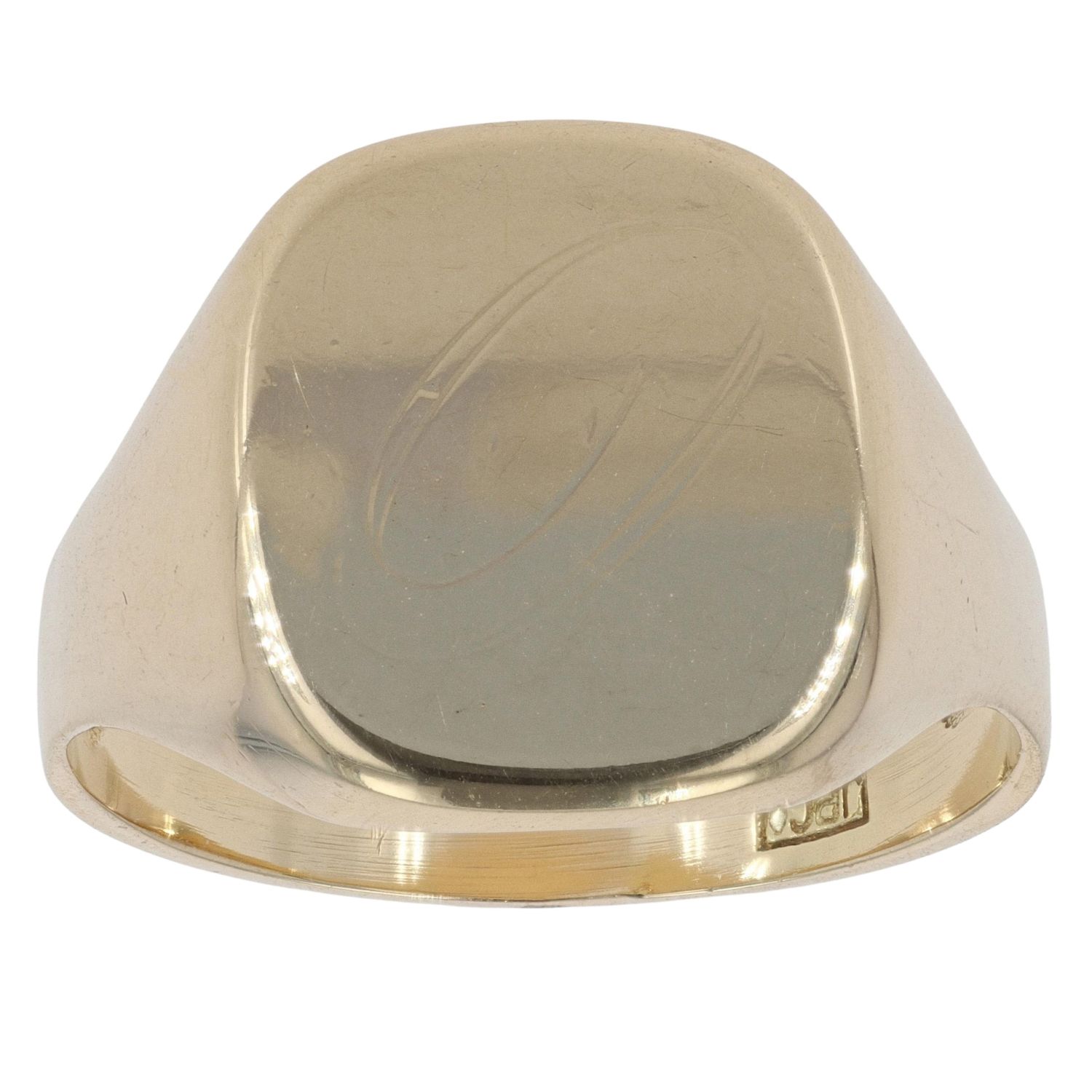 14ct Yellow Gold Square Signet Ring RAMS210700709401 | Ramsdens Jewellery