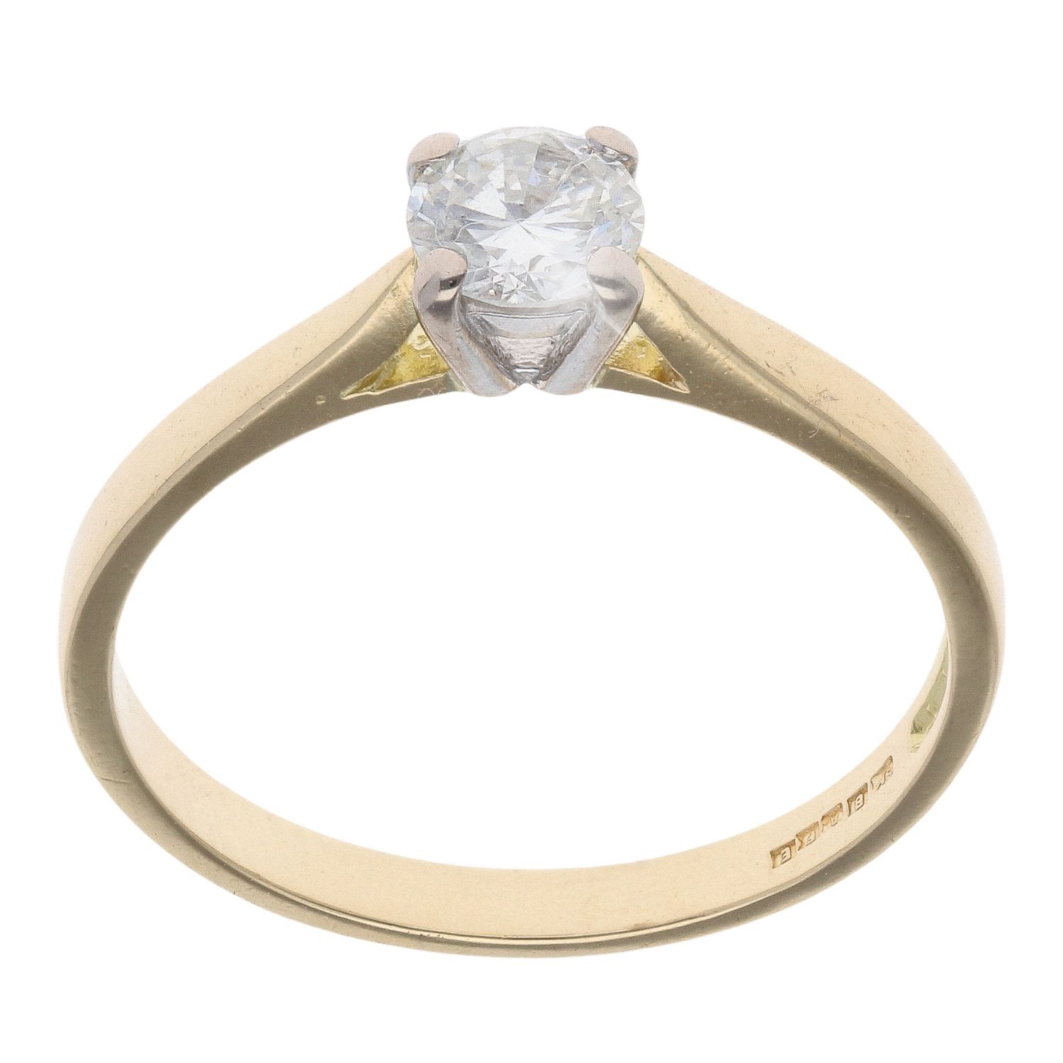 18ct Yellow Gold 0.50ct Diamond Solitaire Ring RAMS692335807010 ...