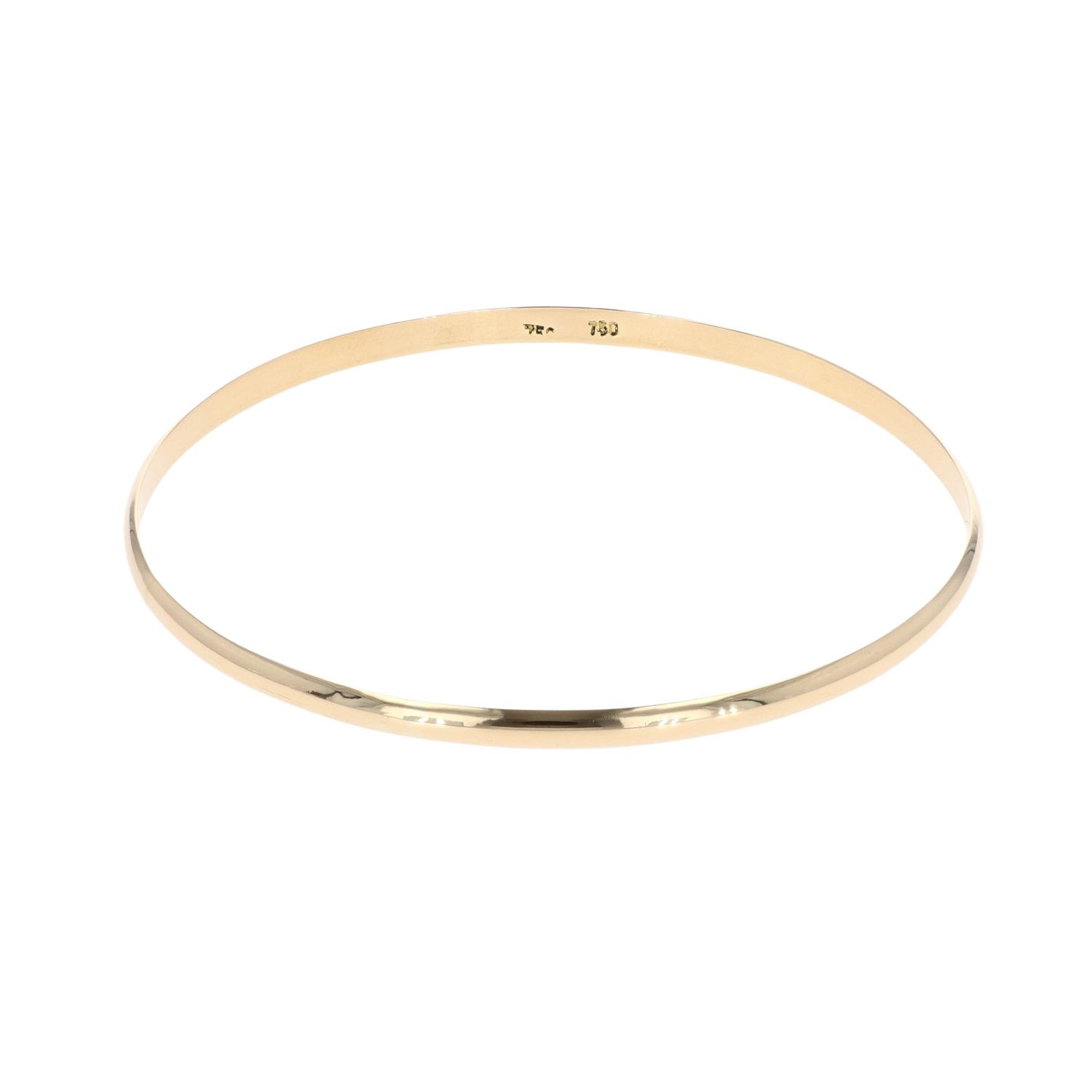 18ct Yellow Gold Plain Bangle RAMS161312184010 | Ramsdens Jewellery
