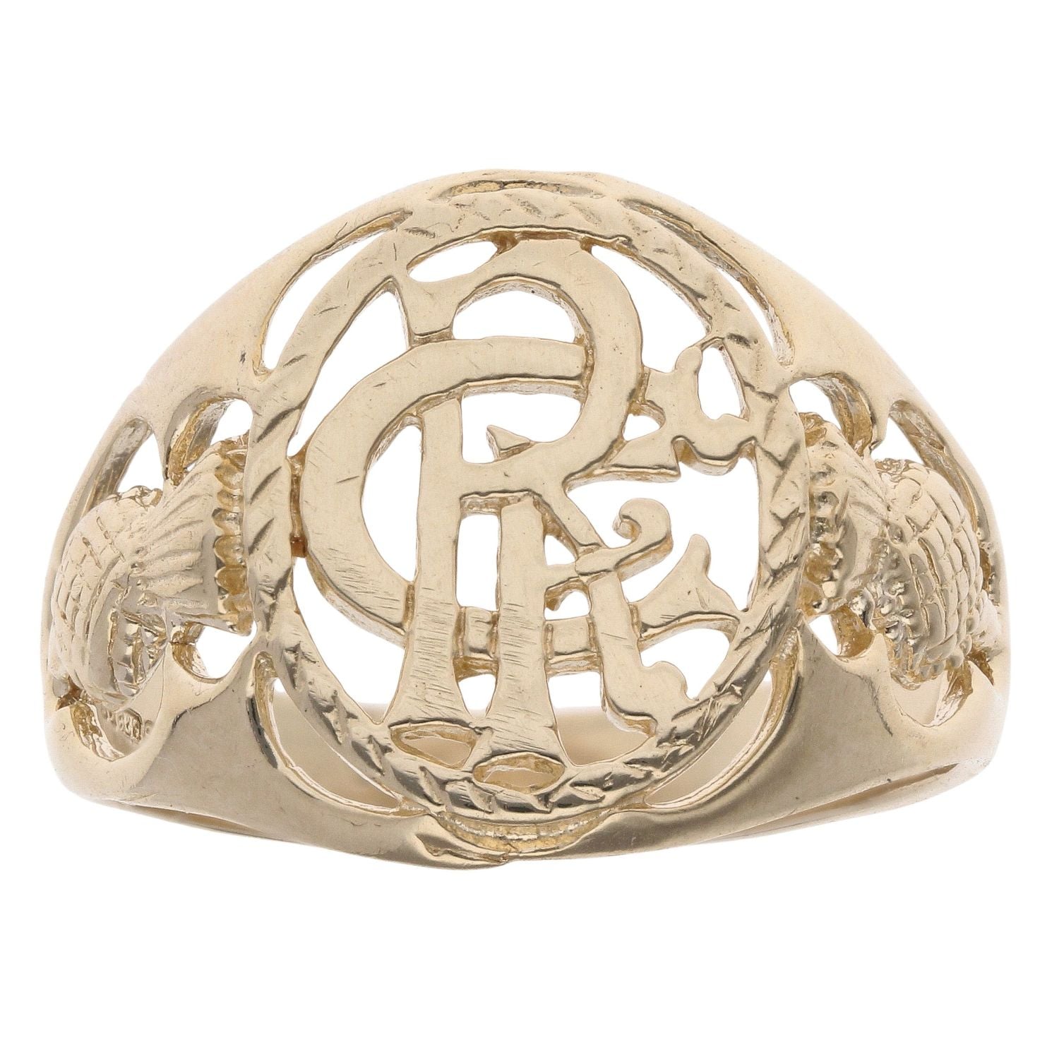 9ct Yellow Gold Rangers Football Club Signet Ring RAMS998360635005 ...