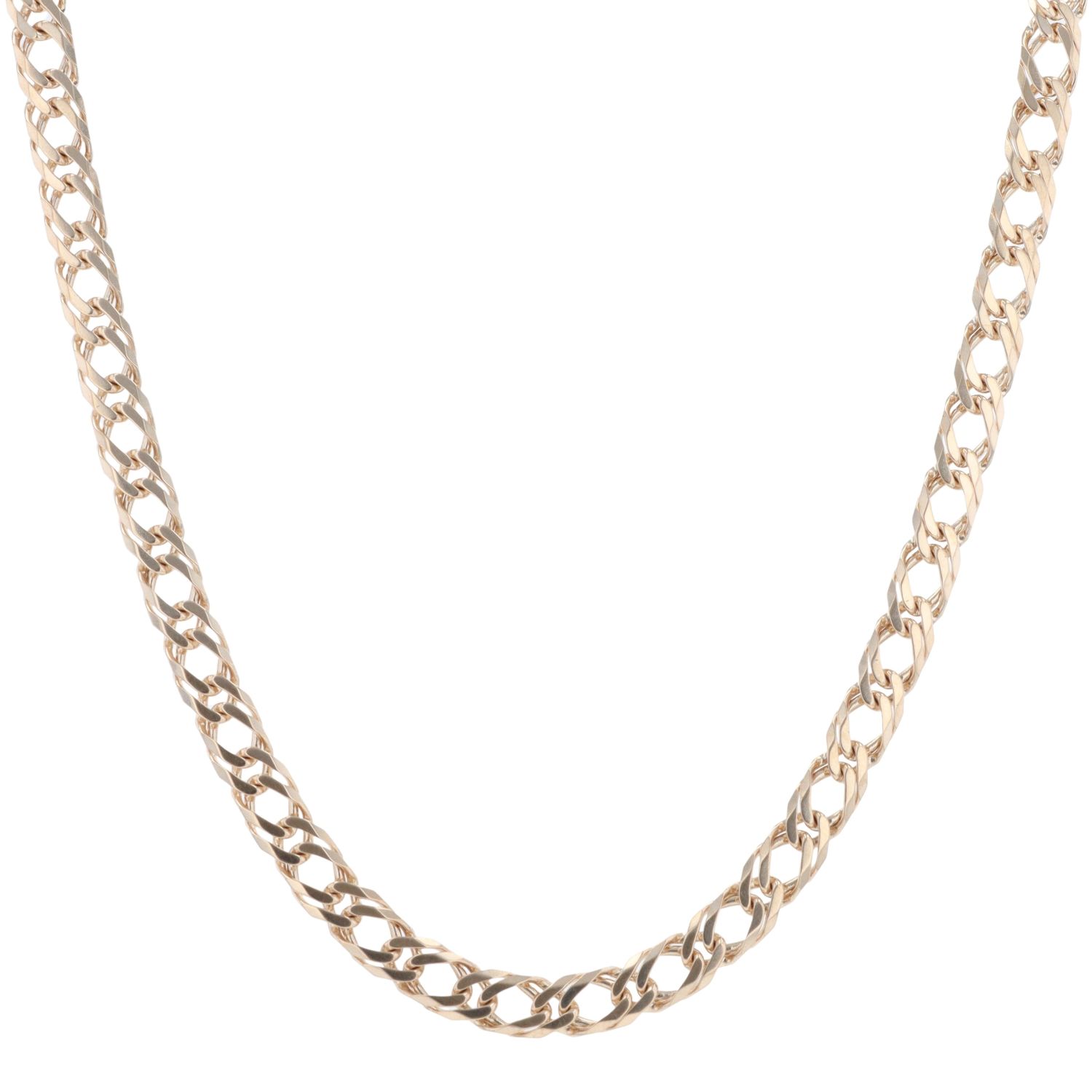 9ct Yellow Gold Double Curb Chain 18" RAMS662356474005 | Ramsdens Jewellery