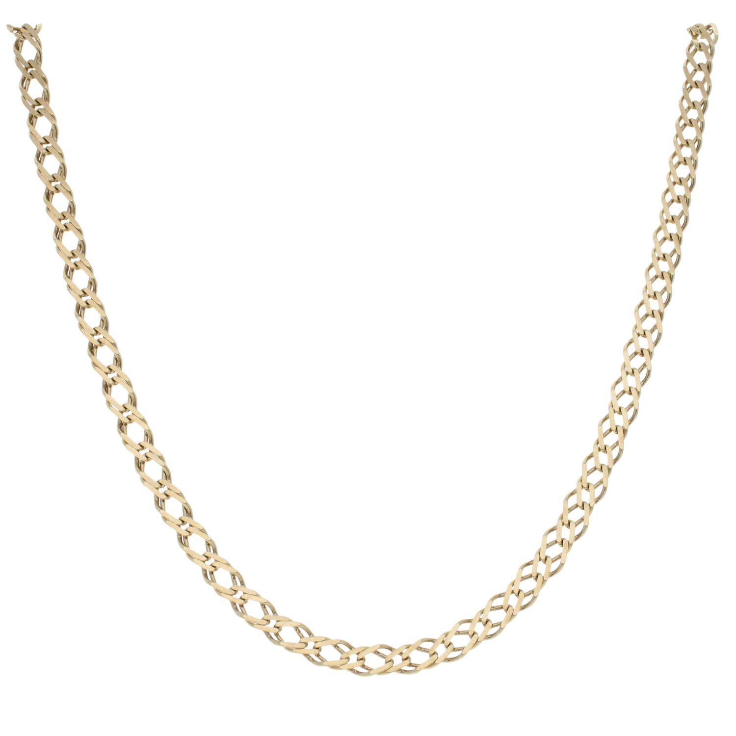 9ct Yellow Gold Double Curb Chain 18" RAMS553296313002 | Ramsdens Jewellery