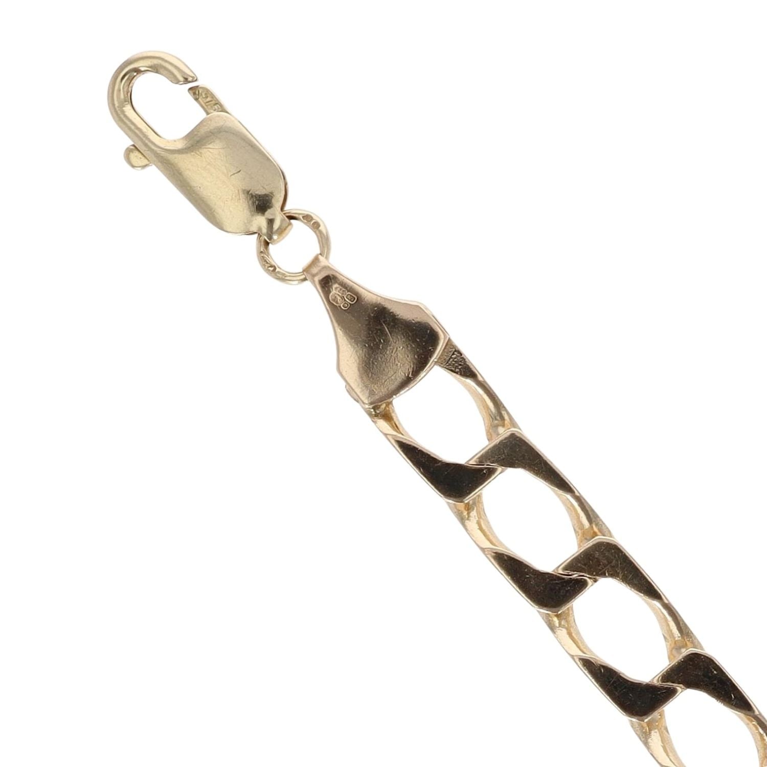 9ct Yellow Gold Square Curb Bracelet 8.5" RAMS660377431004 | Ramsdens ...