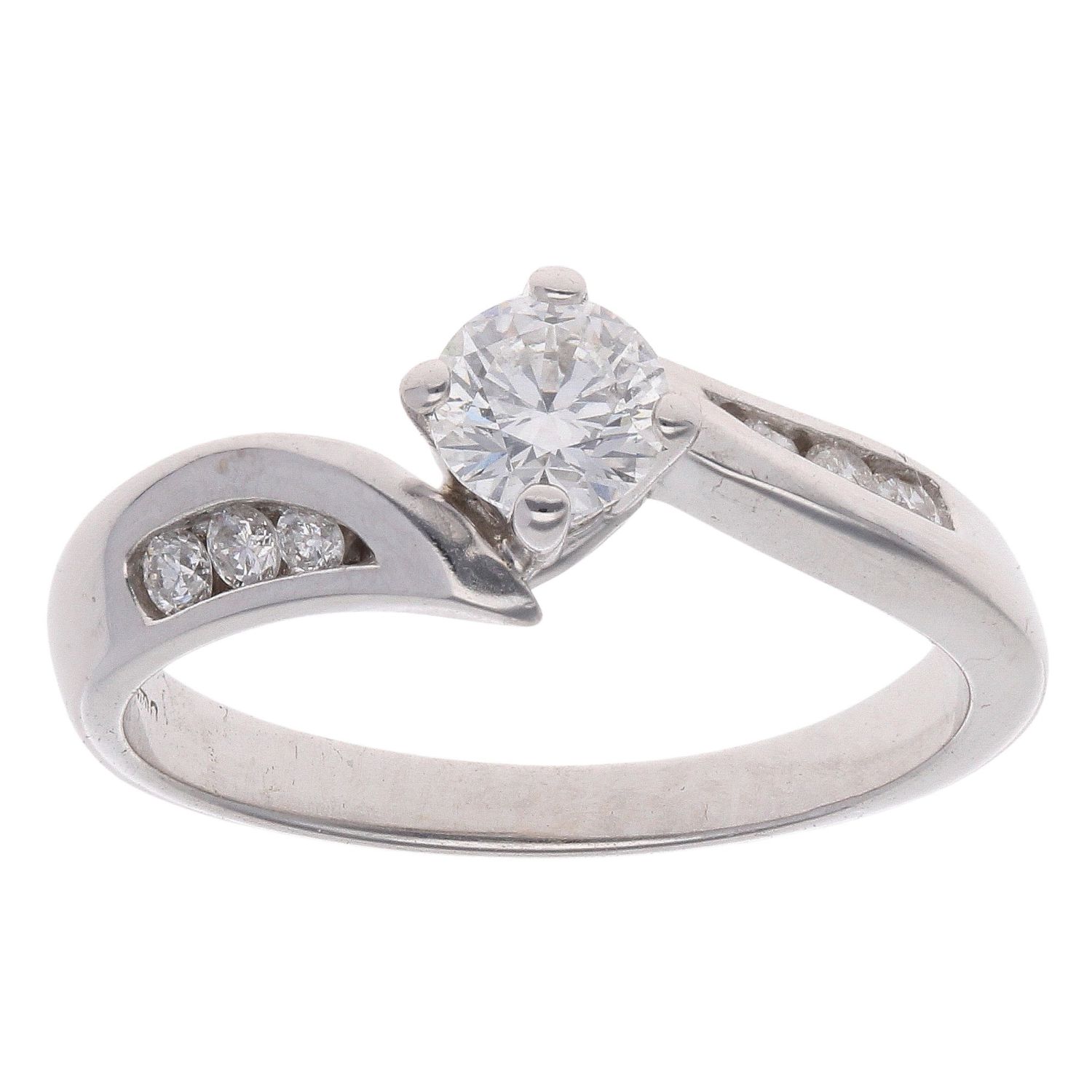 18ct White Gold 0.45ct Brilliant Cut Diamond Solitaire Ring RAMS796353007024 | Ramsdens Jewellery