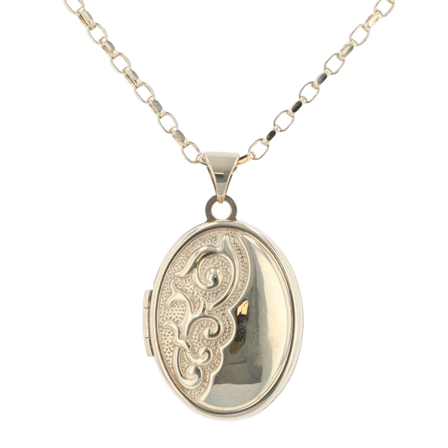 9ct Yellow Gold Locket Pendant and Chain 20