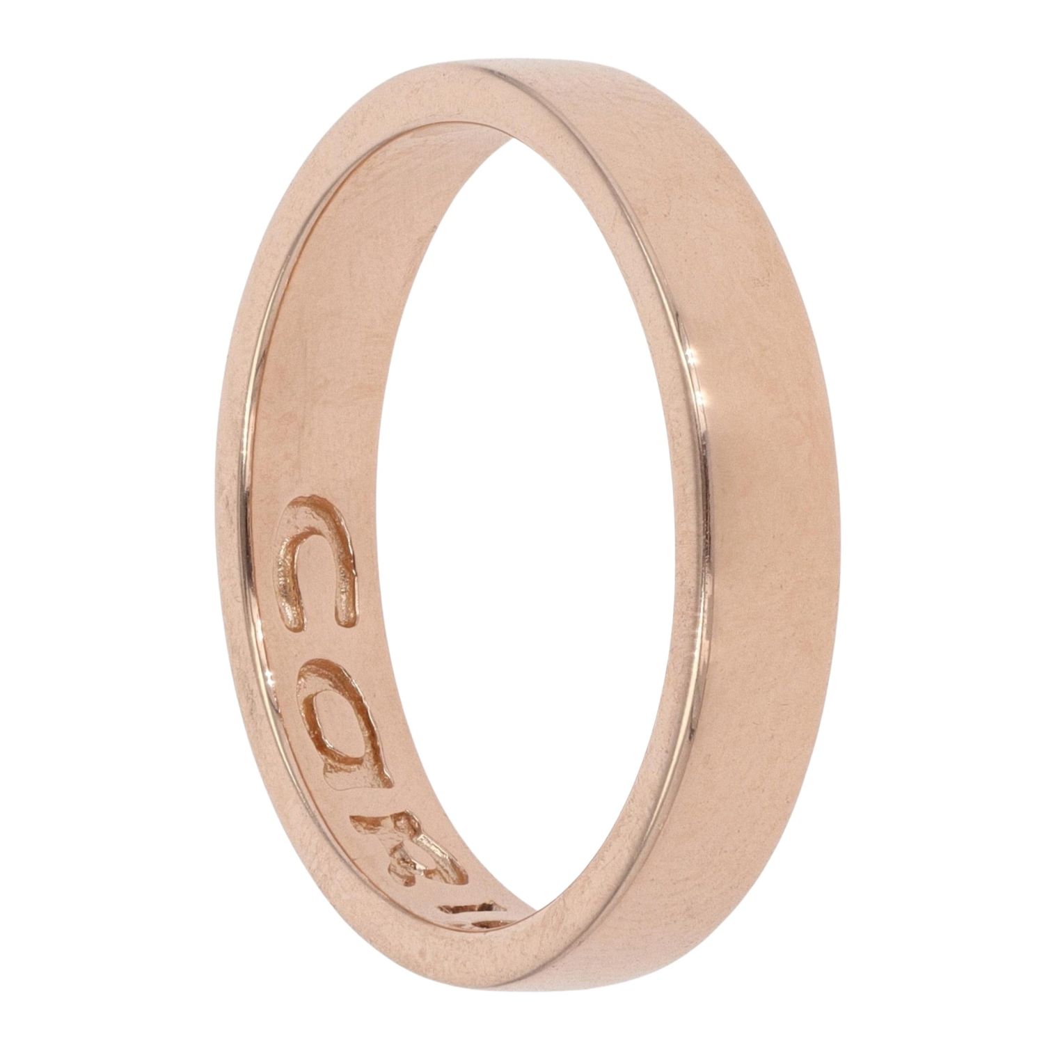 18ct Rose Gold 4mm Cariad Clogau Wedding Band RAMS746322610004 ...