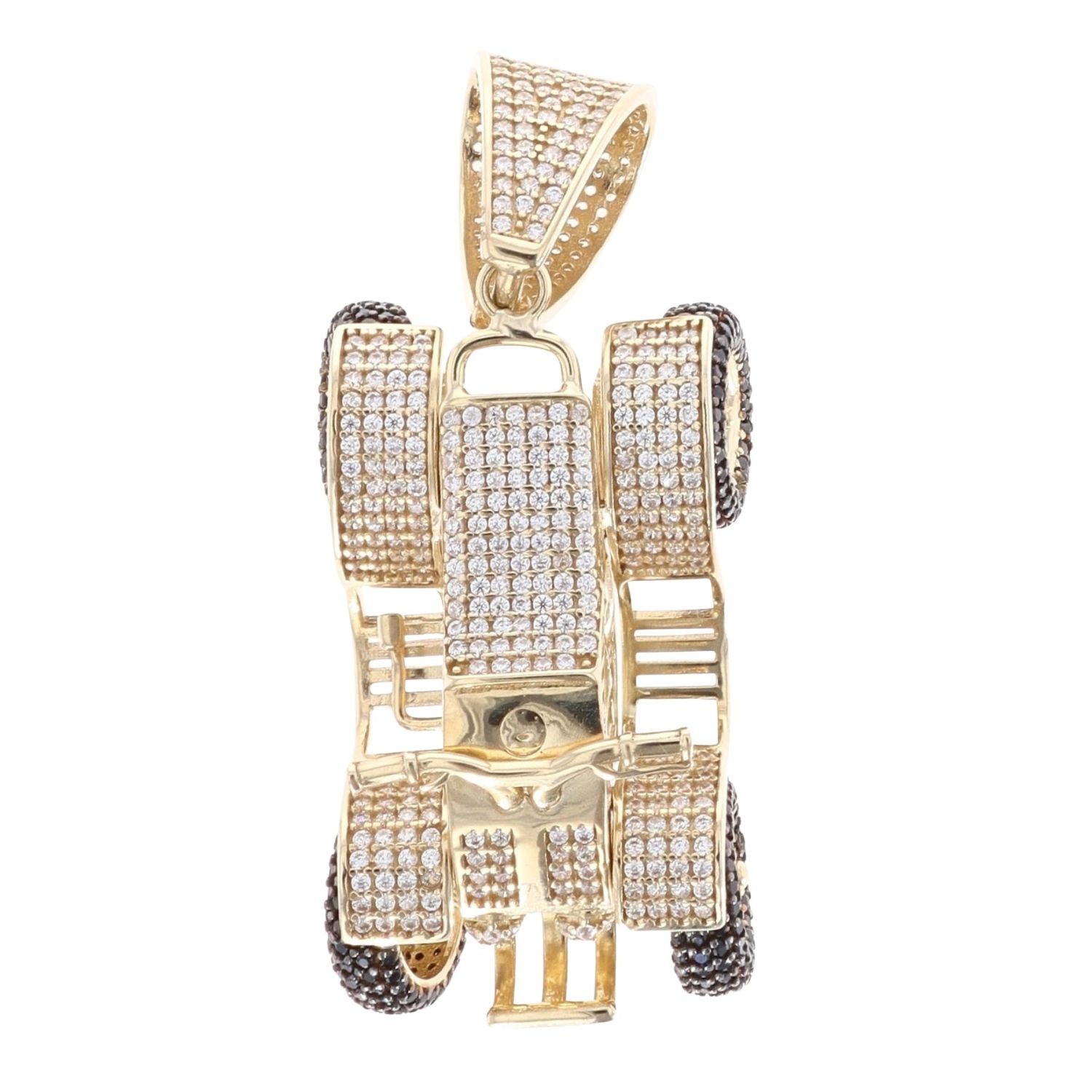 9ct Yellow Gold Cubic Zirconia Quad Bike Pendant RAMS3380000188 ...