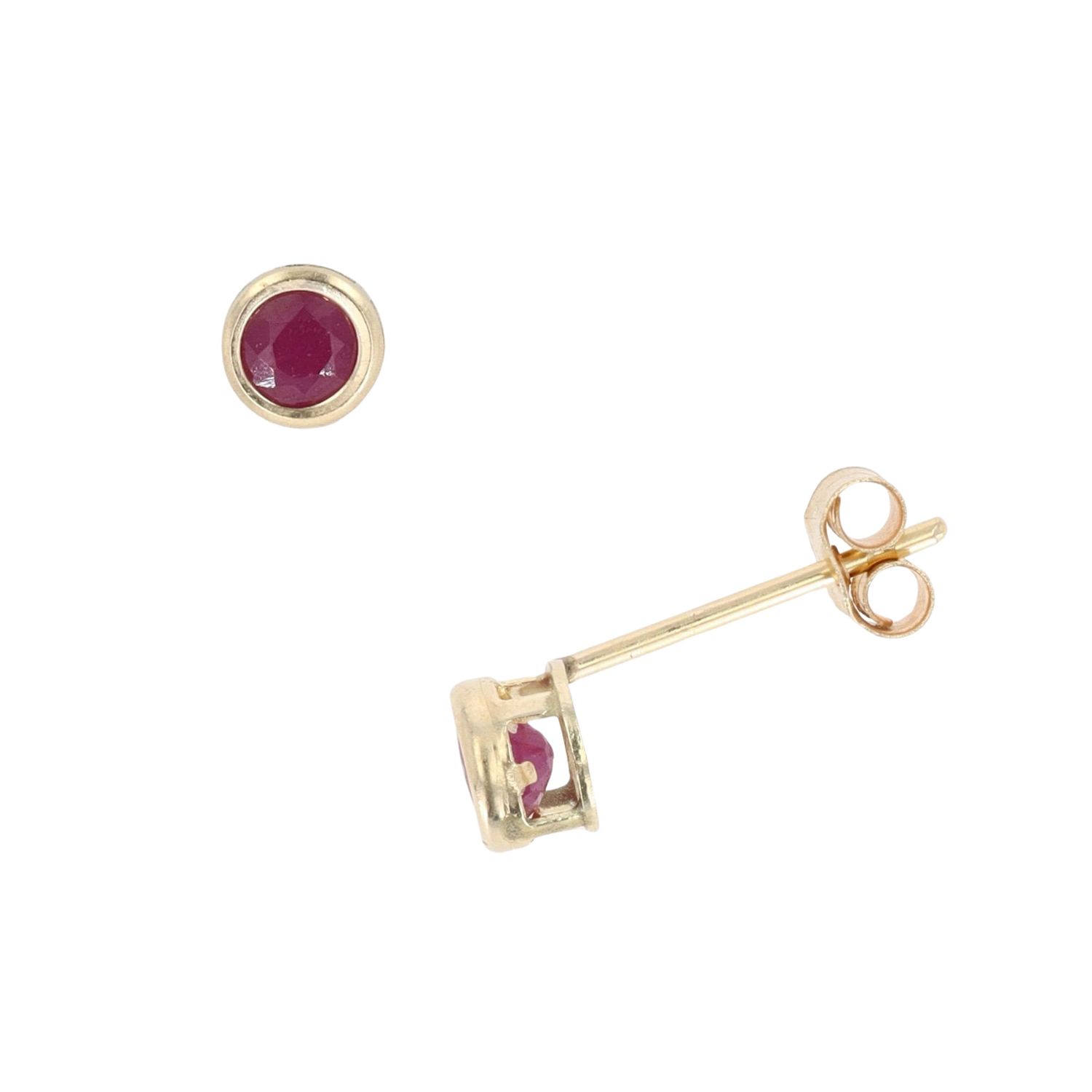 9ct Yellow Gold Ruby Stud Earrings RAMS3650000021 | Ramsdens Jewellery