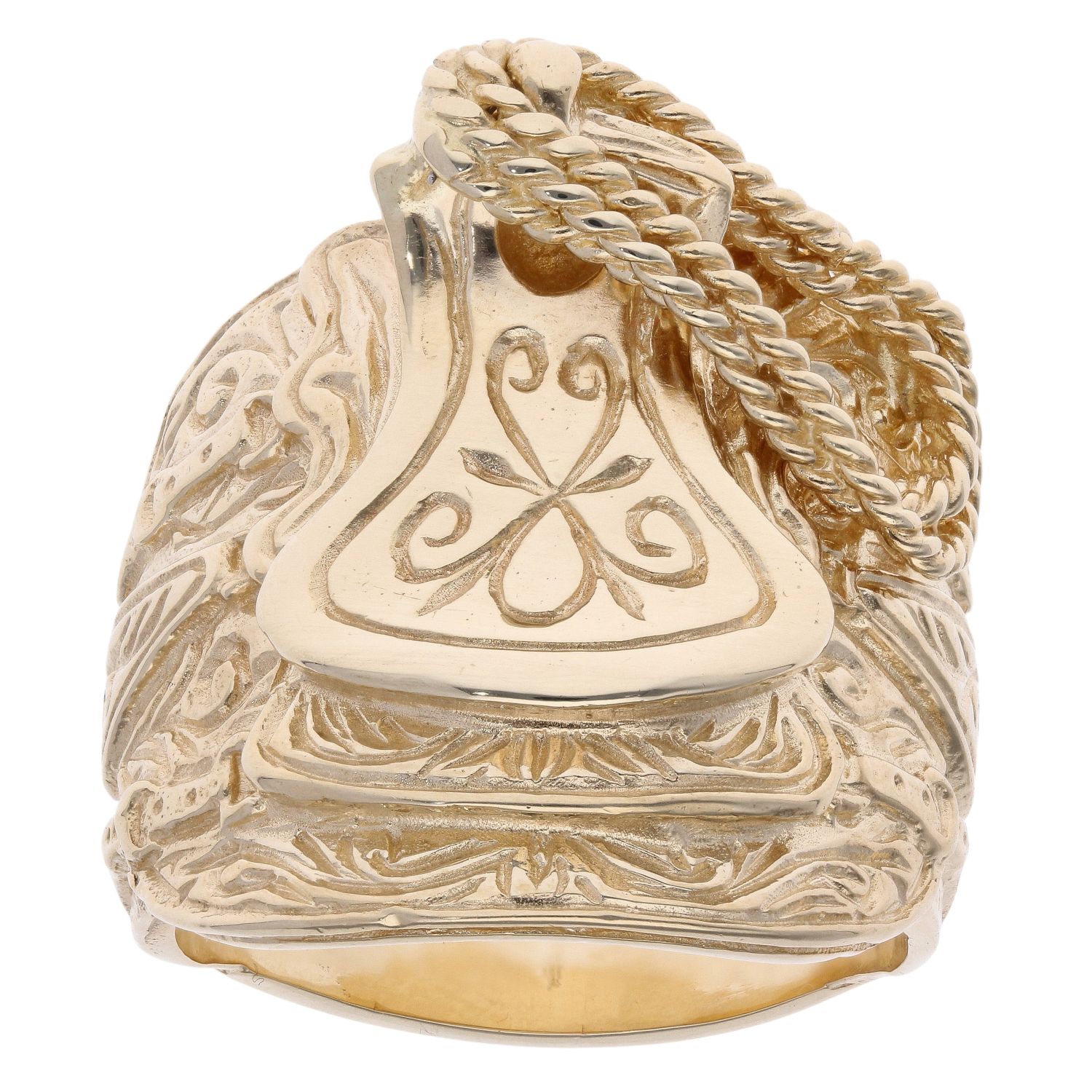 9ct Yellow Gold Saddle Ring RAMS851315488003 | Ramsdens Jewellery