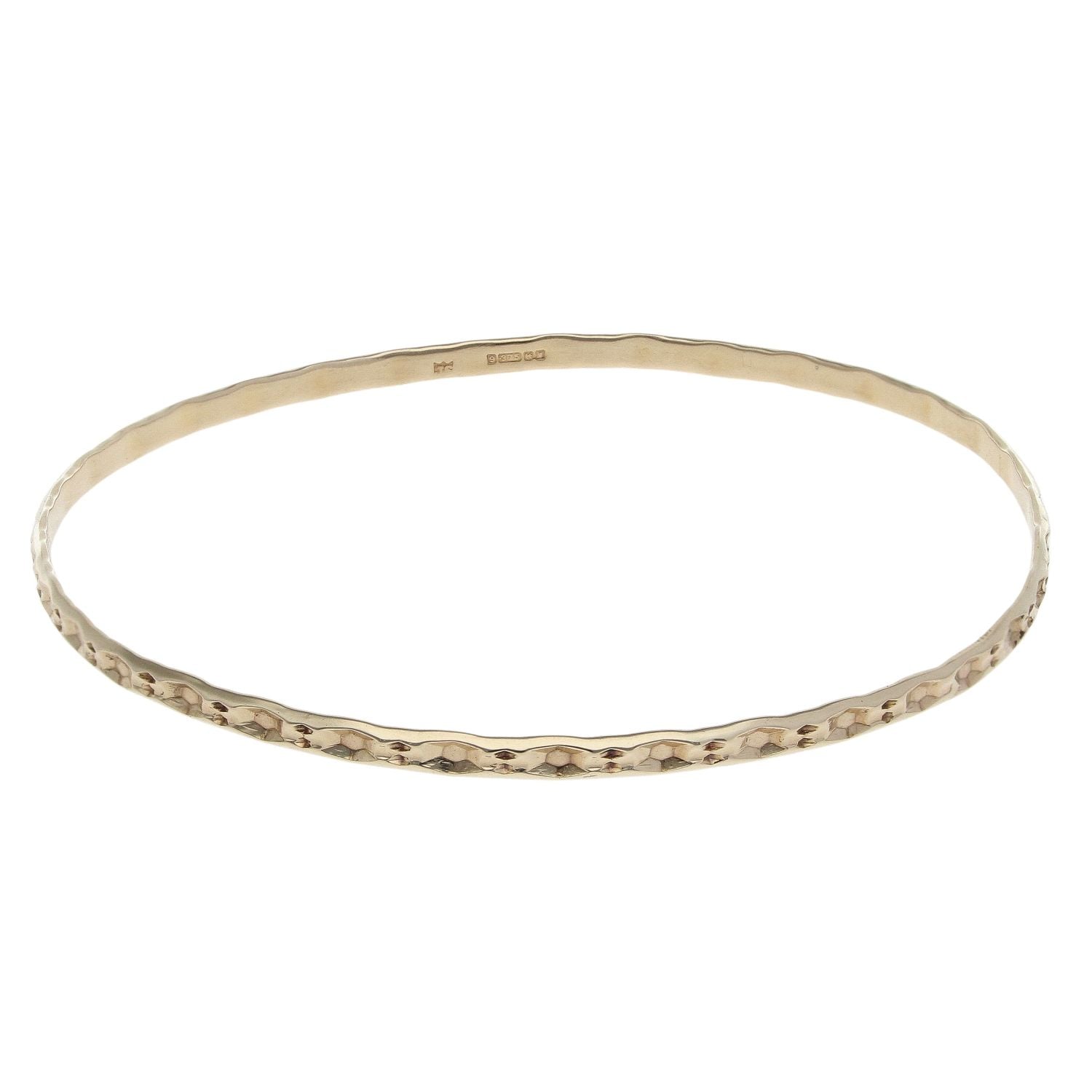 9ct Yellow Gold Patterned Bangle RAMS964353727002 | Ramsdens Jewellery