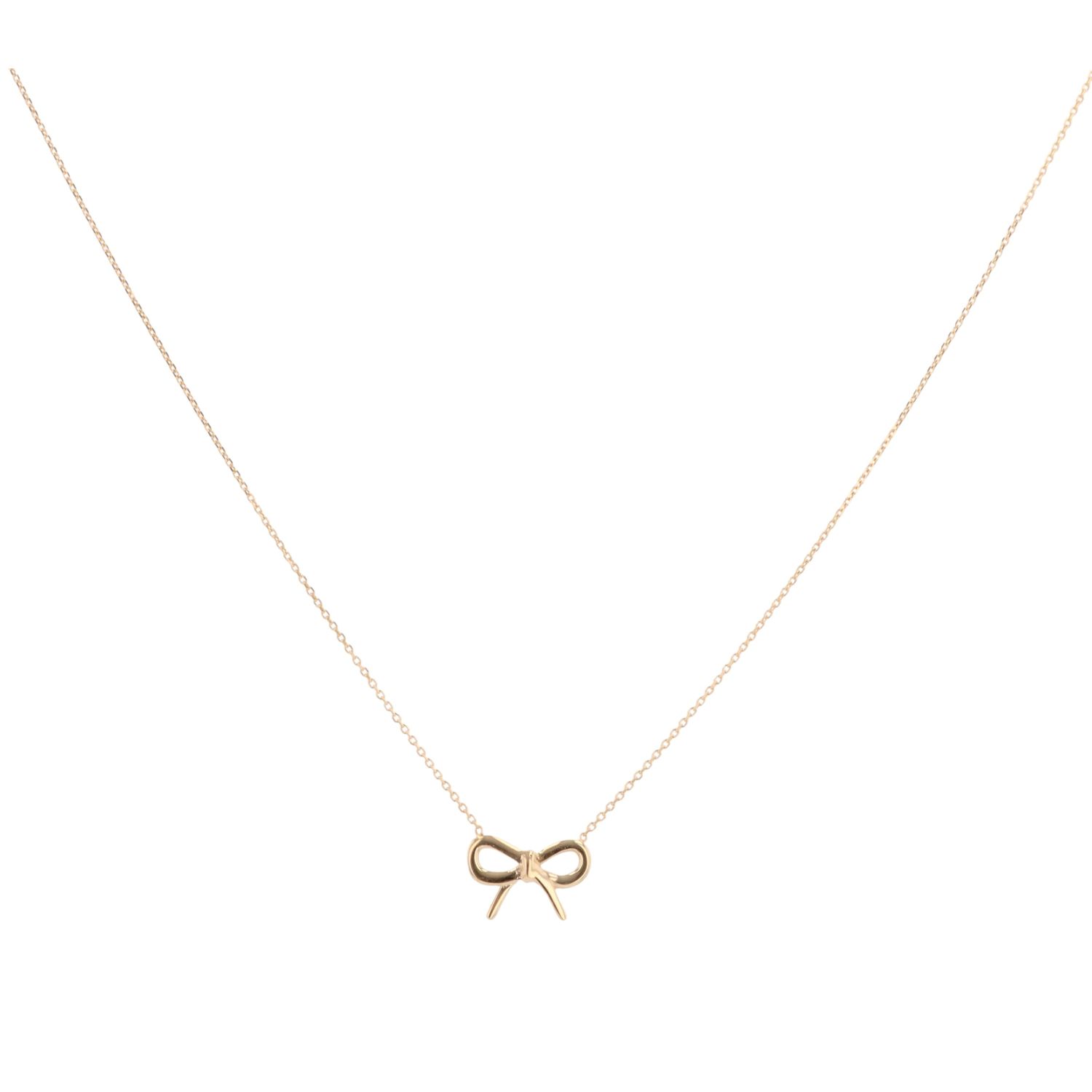 9ct Yellow Gold Bow Chain 16" RAMS6290000019 | Ramsdens Jewellery