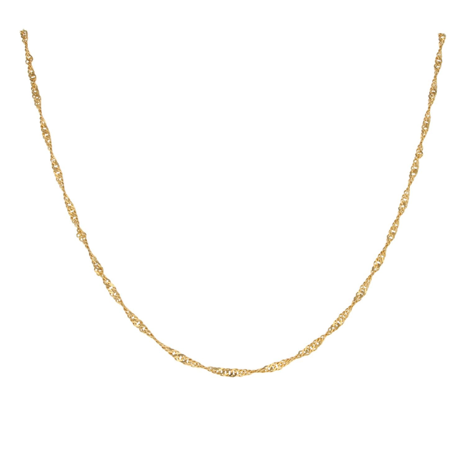 22ct Yellow Gold Disco Ripple Chain 20" RAMS2450000194 | Ramsdens Jewellery