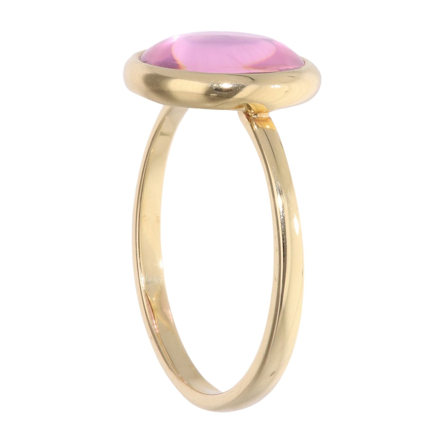 18ct Yellow Gold Pink Cubic Zirconia Ring RAMS8380000772 | Ramsdens ...