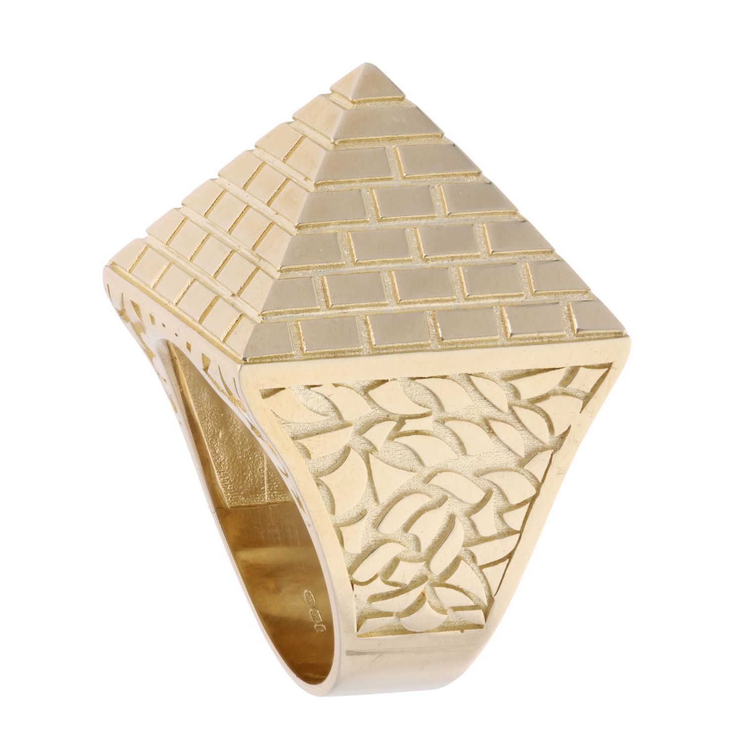 9ct Yellow Gold Pyramid Ring RAMS4430000039 | Ramsdens Jewellery