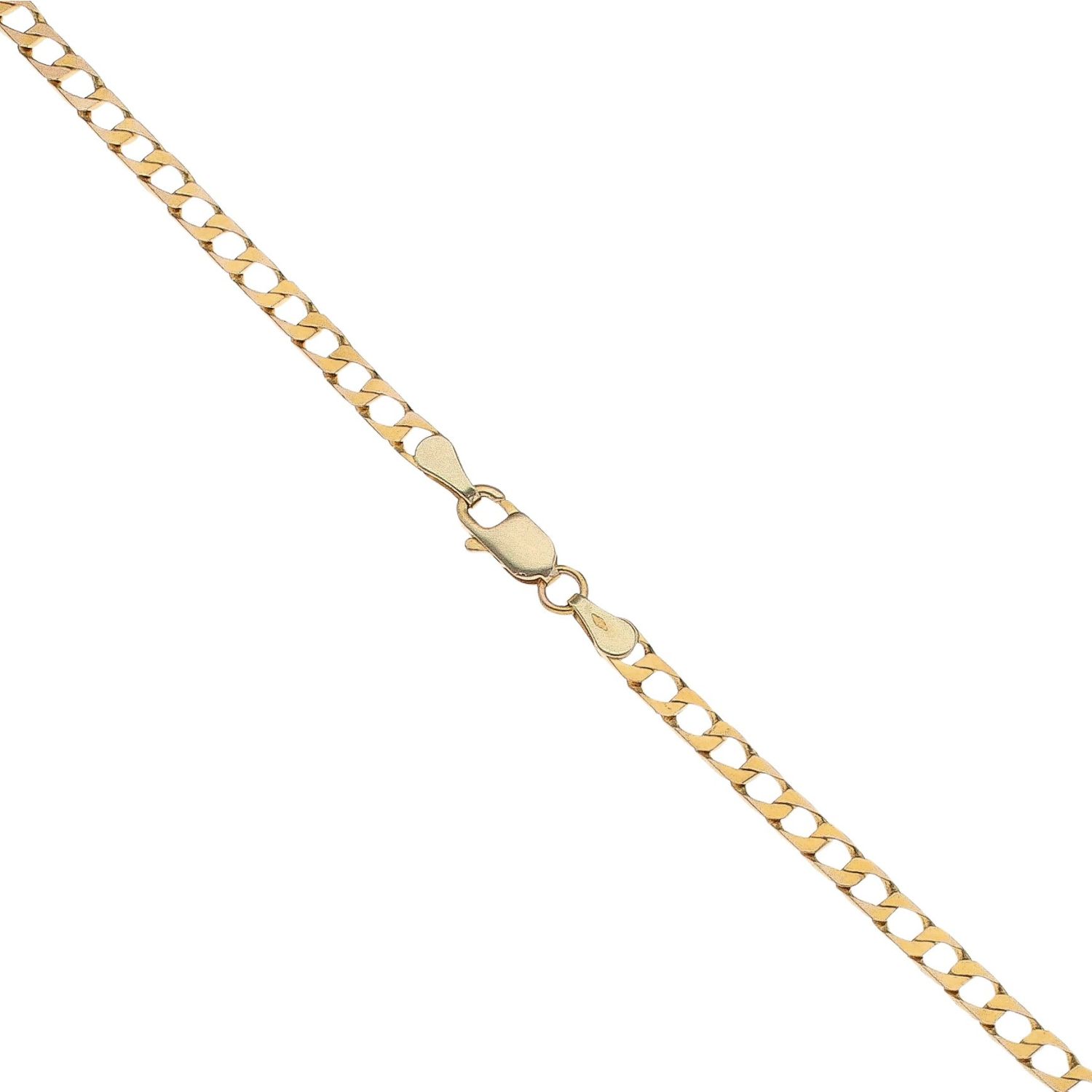9ct Yellow Gold Square Curb Chain 18" RAMS191333506018 | Ramsdens Jewellery
