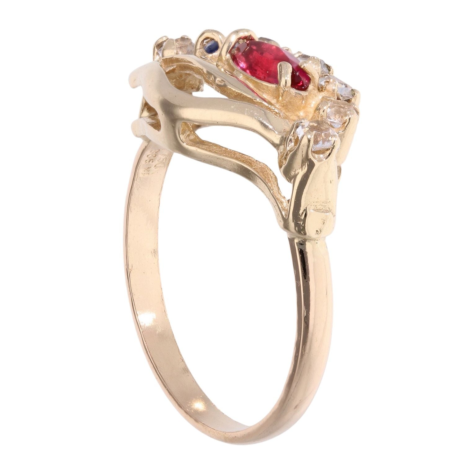 18ct Yellow Gold Multi Gemstone Ring RAMS971301977067 | Ramsdens Jewellery