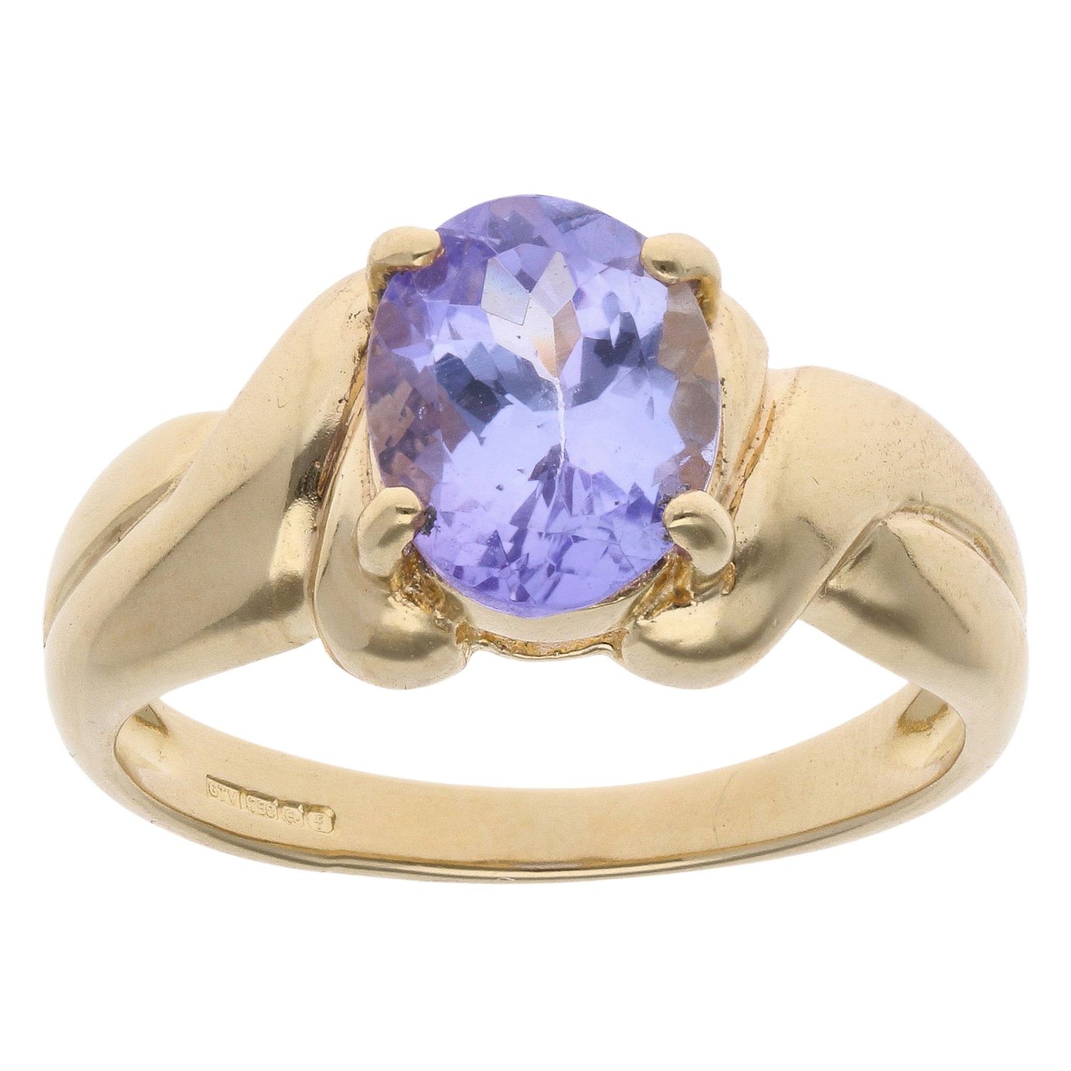 18ct Yellow Gold Tanzanite Solitaire Ring RAMS744371759004 | Ramsdens ...