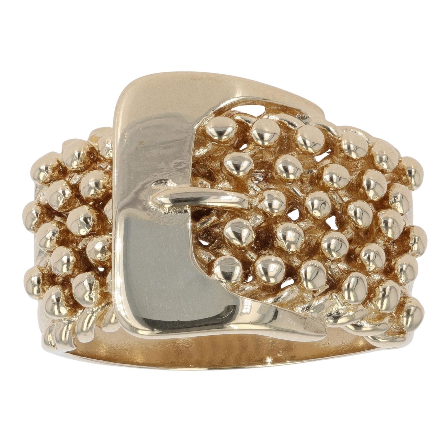 9ct Yellow Gold Five Row Keeper Buckle Ring RAMS177353138004 | Ramsdens ...