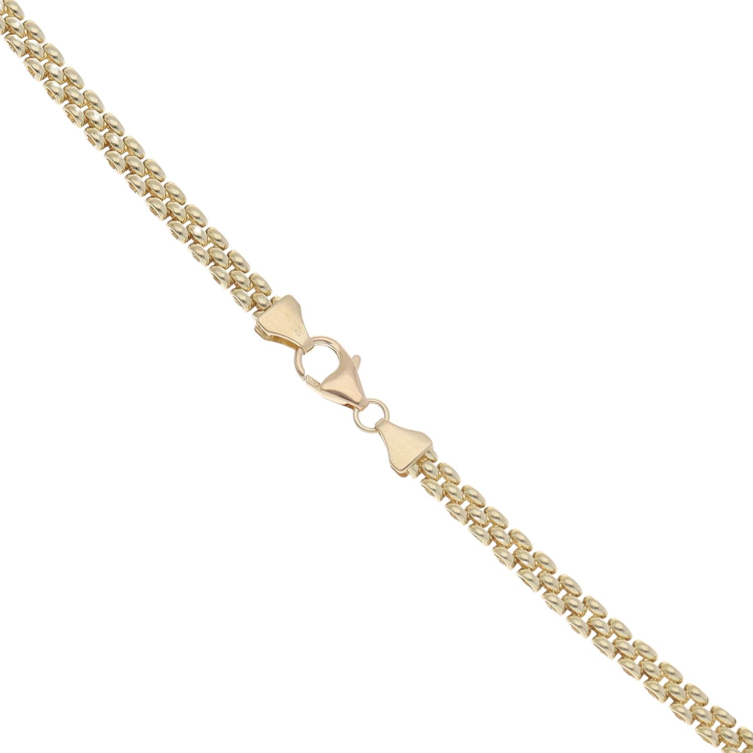 9ct Yellow Gold Watch Strap Style Chain 16" | Ramsdens Jewellery