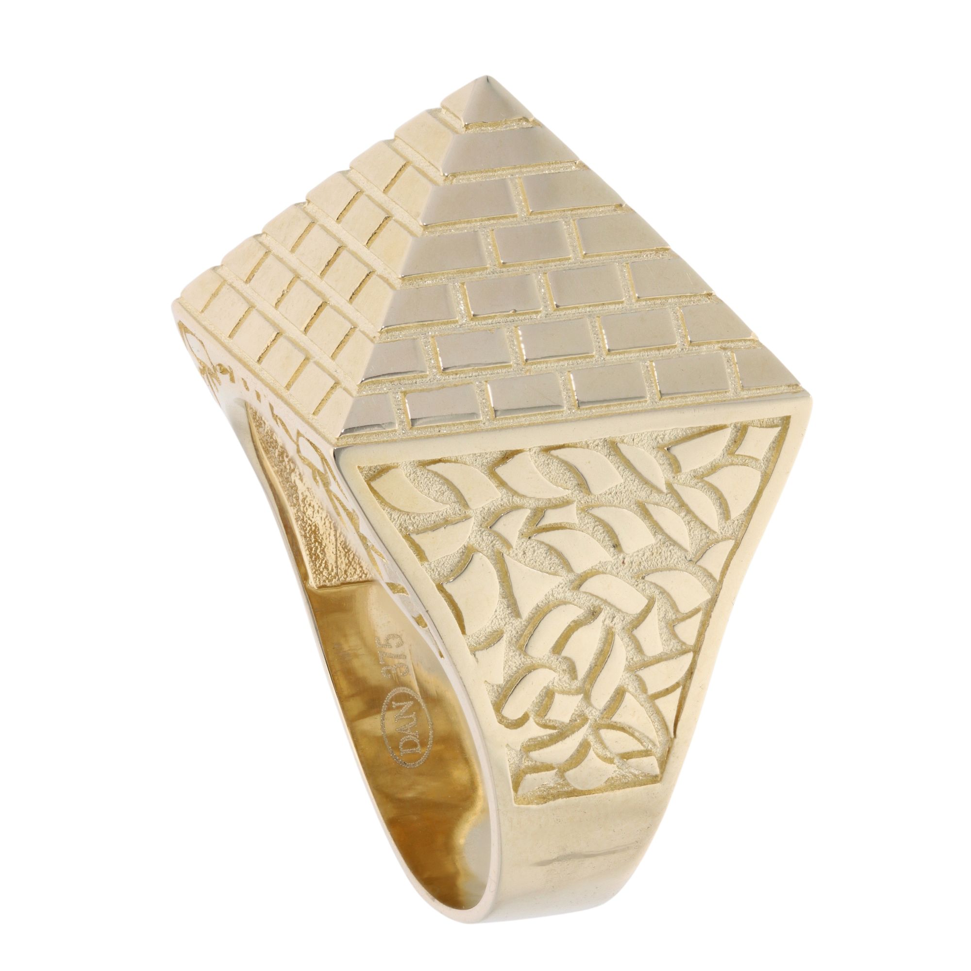 9ct Yellow Gold Pyramid Ring RAMS4430000038 | Ramsdens Jewellery