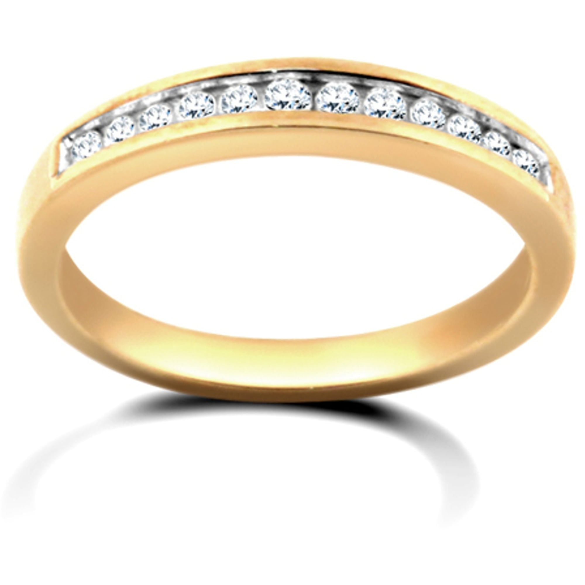 9ctYellow Gold 0.25ct Channel Set Diamond Half Eternity Ring RAMS9R027 ...