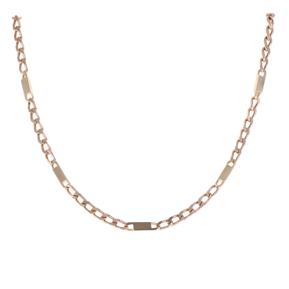 9ct Yellow Gold Curb And Bars Chain 16" RAMS713312791005 | Ramsdens ...