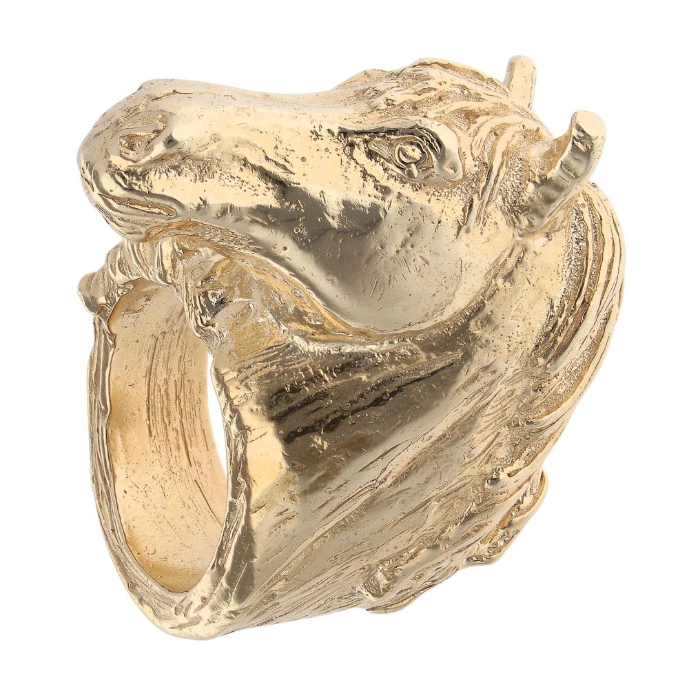 9ct Yellow Gold Horse Head Ring RAMS206506263701 | Ramsdens Jewellery
