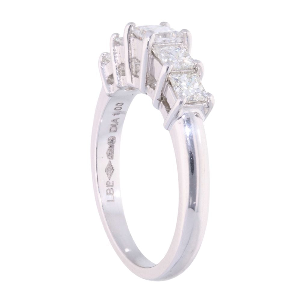 Platinum 1.00ct Five Stone Diamond Ring RAMS743291276010 | Ramsdens ...