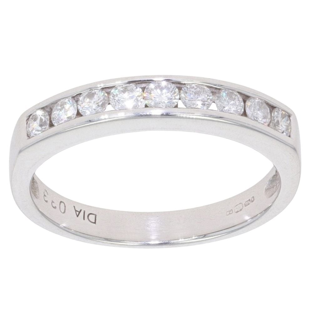 18ct White Gold 0.33ct Diamond Eternity Ring RAMS9900004575-K | Ramsdens Jewellery