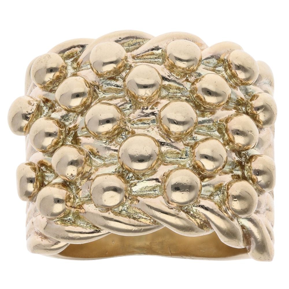 9ct Yellow Gold Five Row Keeper Ring RAMS779359970004 | Ramsdens Jewellery
