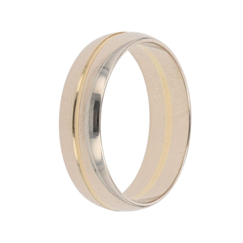 18ct Yellow Gold Line Patterned Wedding Band RAMS768366592036 ...
