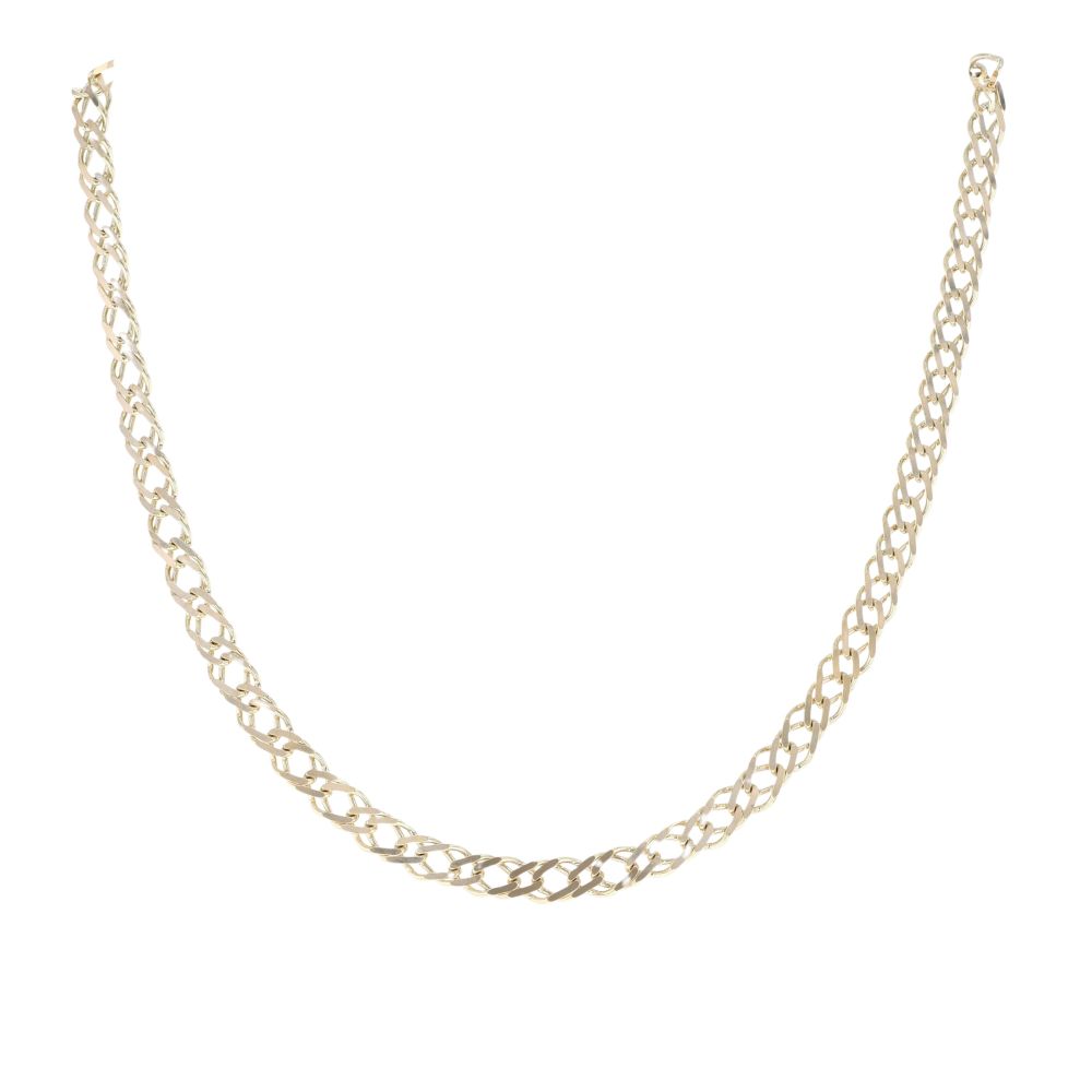 9ct Yellow Gold Double Curb Chain 16" RAMS699316185003 | Ramsdens Jewellery