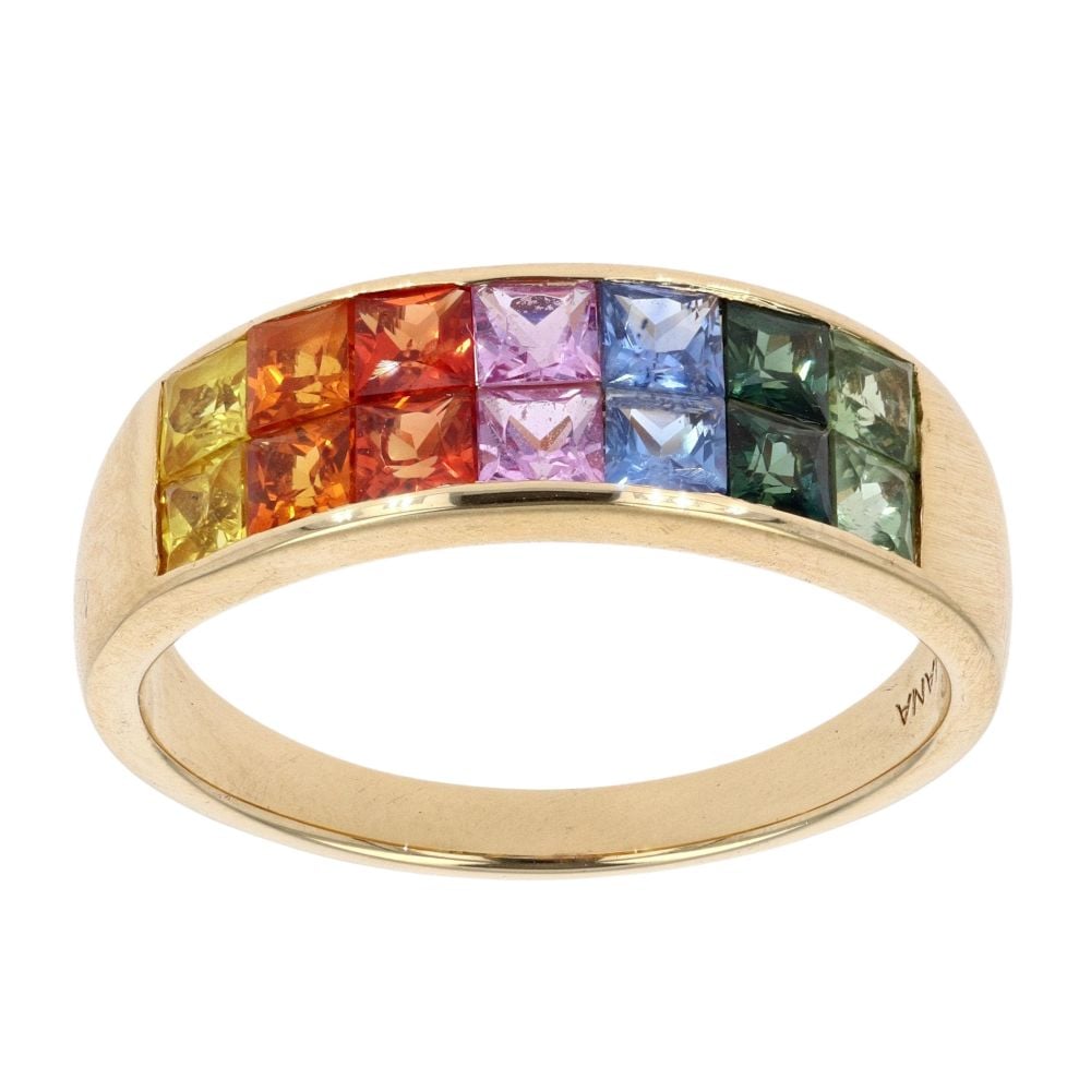 9ct Yellow Gold Multi Gemstone Set Ring | Ramsdens Jewellery