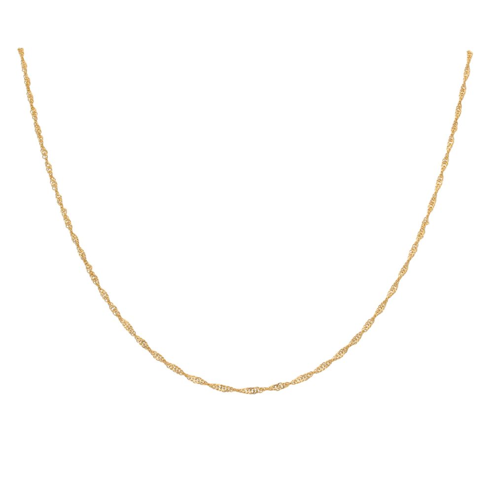 22ct Yellow Gold Ripple Chain 18" RAMS2450000161 | Ramsdens Jewellery