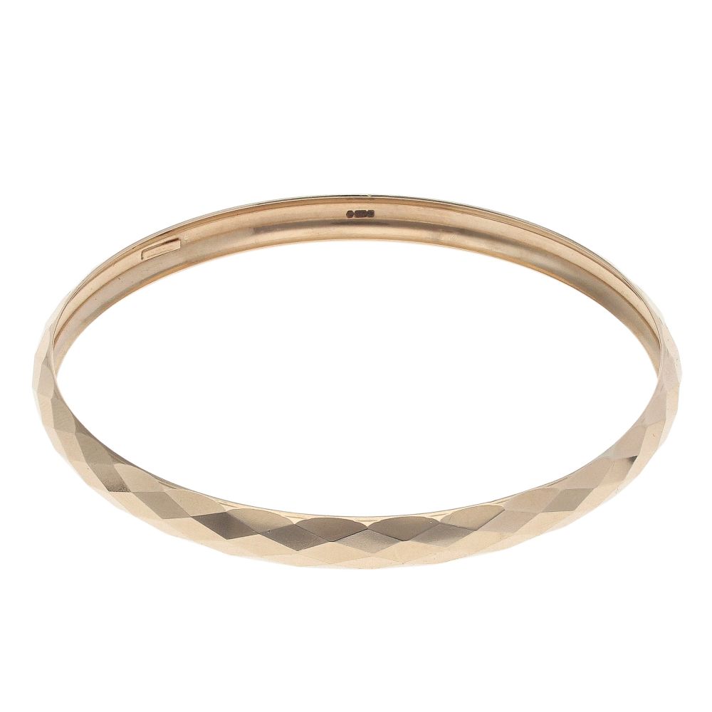 9ct Yellow Gold Patterned Bangle RAMS959353379001 | Ramsdens Jewellery