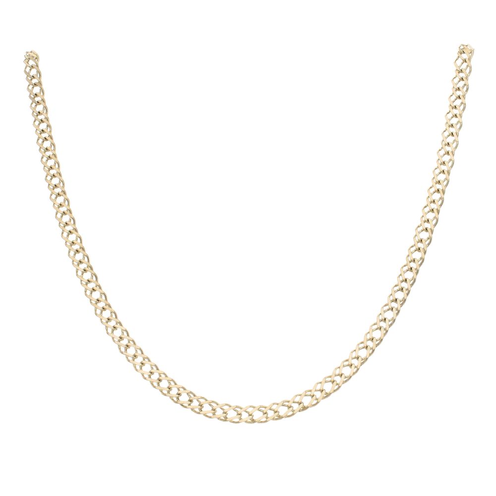 9ct Yellow Gold Double Curb Chain 22" RAMS752338625002 | Ramsdens Jewellery