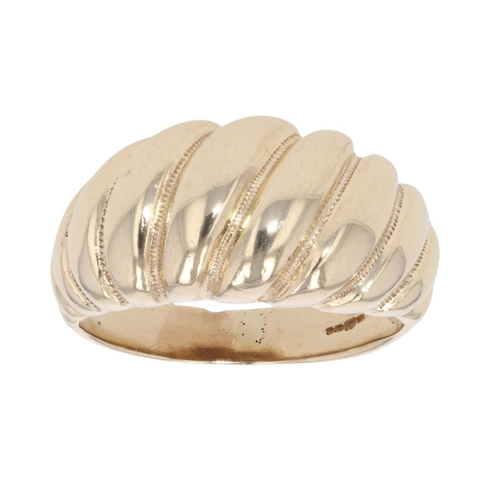 9ct Yellow Gold Patterned Ring RAMS767328307013 | Ramsdens Jewellery