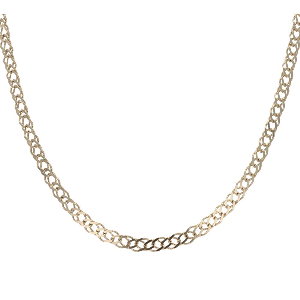 9ct Yellow Gold Double Curb Chain 18" RAMS996342508003 | Ramsdens Jewellery