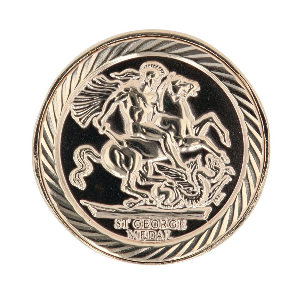 9ct Yellow Gold St George Coin Ring RAMS747358887002 | Ramsdens Jewellery