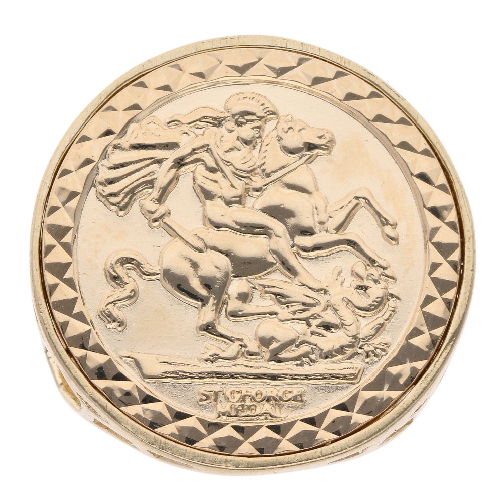 9ct Yellow Gold St George Coin Ring RAMS943356924012 | Ramsdens Jewellery