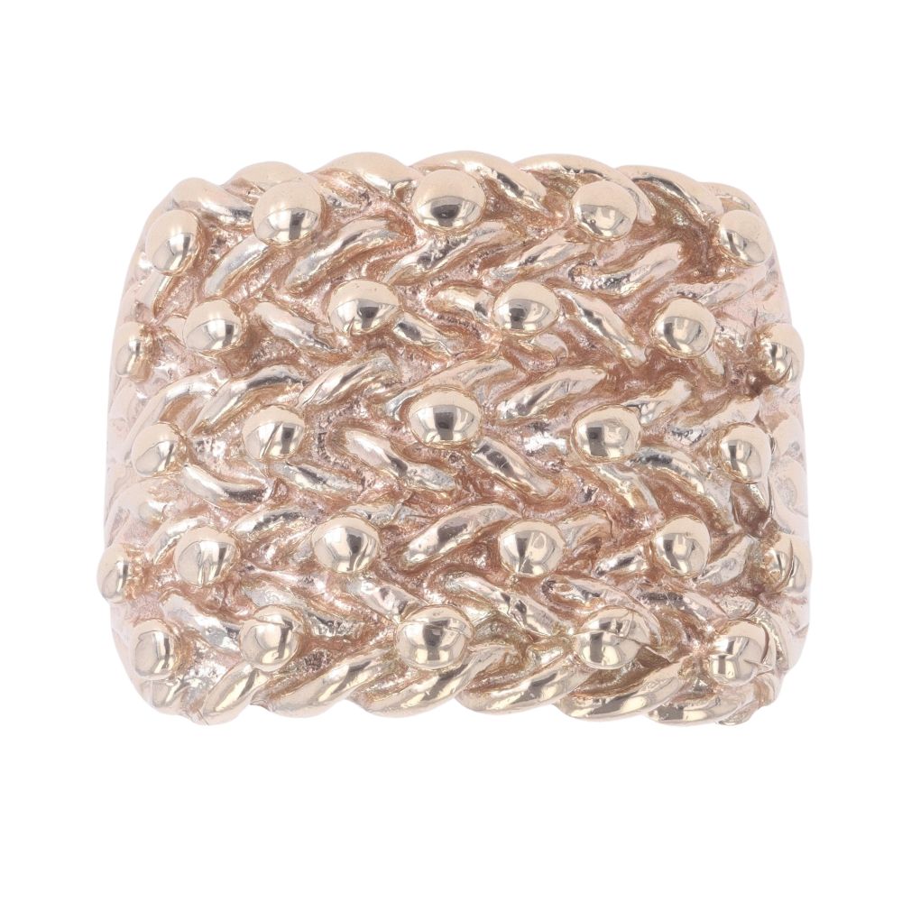 9ct Yellow Gold Five Row Keeper Ring RAMS556330650001 | Ramsdens Jewellery