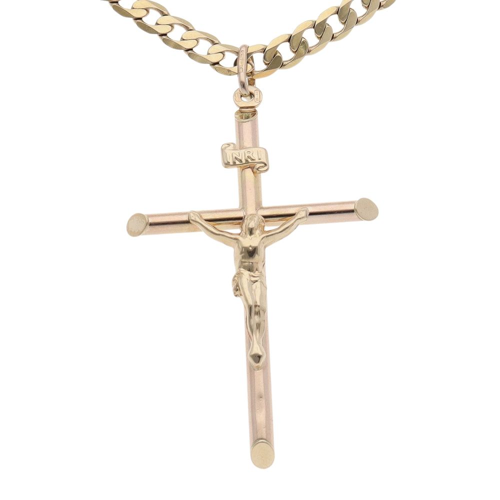 9ct Yellow Gold Crucifix Pendant And Chain 20" | Ramsdens Jewellery